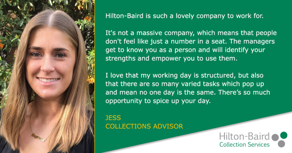 Employee Spotlight | Jess - Hilton-Baird Collection Services
